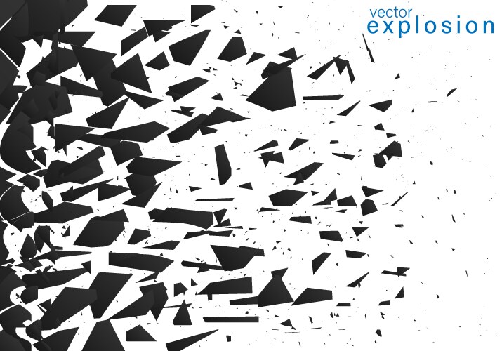 Wall explosion fragment abstract Royalty Free Vector Image
