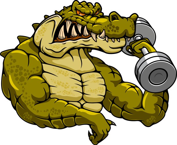 Ferocious strong crocodile Royalty Free Vector Image