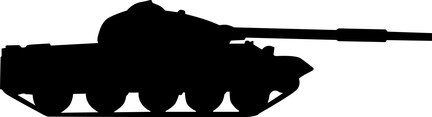 Military tank silhouette design on a white Vector Image