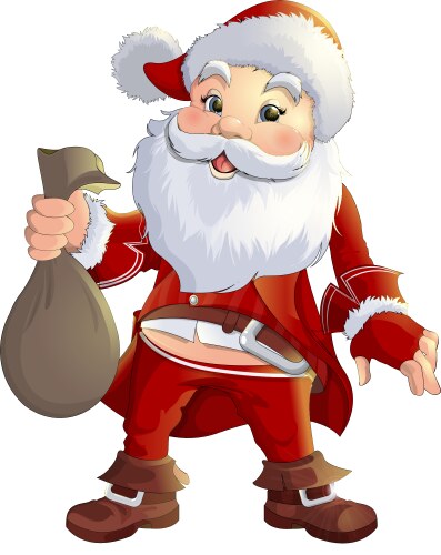 Santa claus on a white background Royalty Free Vector Image