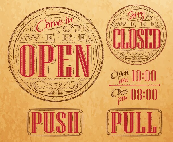 Open and close icons Royalty Free Vector Image