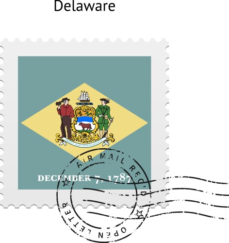 Postage stamp with a frog Royalty Free Vector Image