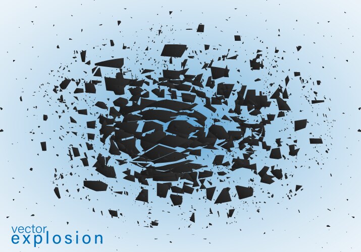 Abstract explosion of black Royalty Free Vector Image