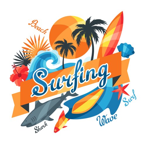 Surfing Royalty Free Vector Image - VectorStock