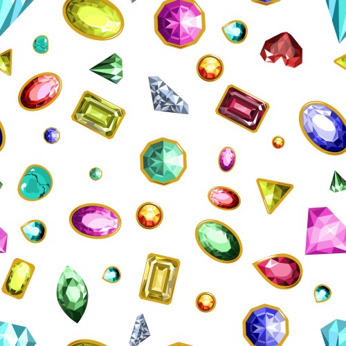 Cut precious gem stones set Royalty Free Vector Image