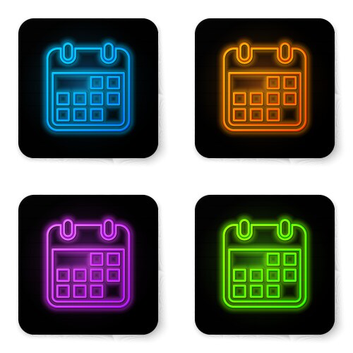 Calendar icon isolated on purple background Vector Image