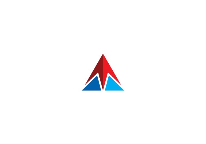 Triangle company logo Royalty Free Vector Image
