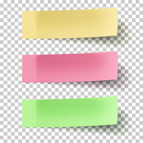 Set of color sticky notes with peel off corners Vector Image