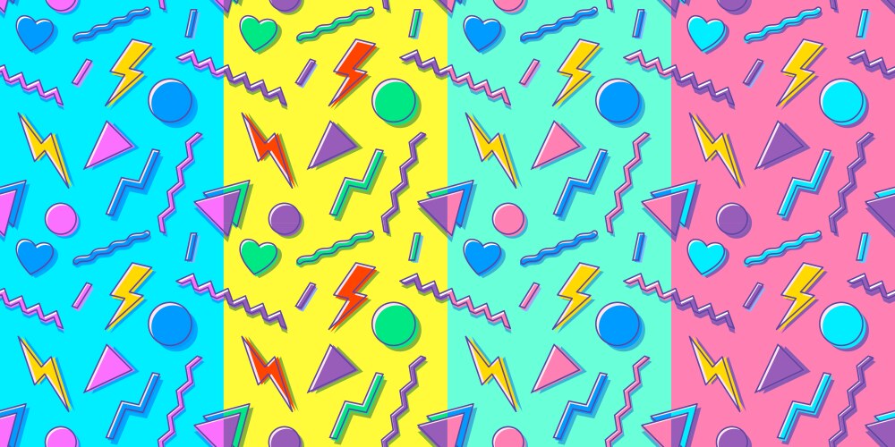 90s seamless pattern Royalty Free Vector Image