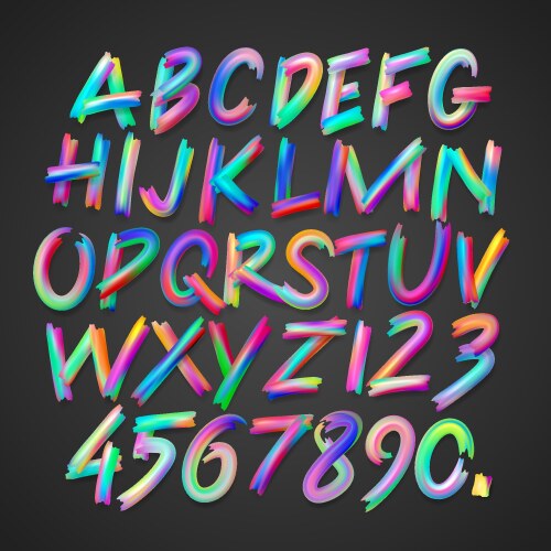 Oldskool Graffiti Alphabet – Royalty-Free Vector | VectorStock