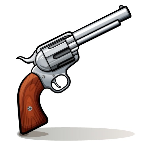 Cowboy aiming the gun Royalty Free Vector Image