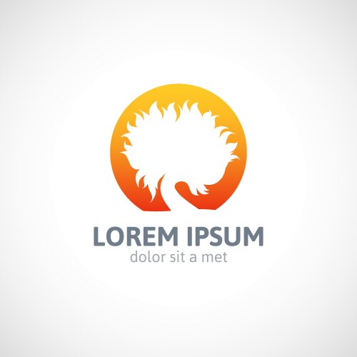 Orange tree Royalty Free Vector Image - VectorStock