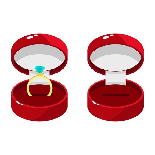 Object ring box Royalty Free Vector Image - VectorStock