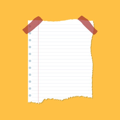 Paper sheet icon set in flat style note Royalty Free Vector