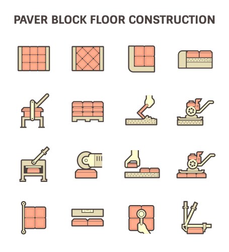 Paver block icon Royalty Free Vector Image - VectorStock