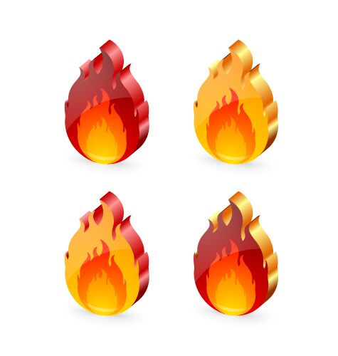 Fire in a barrel isometric view Royalty Free Vector Image