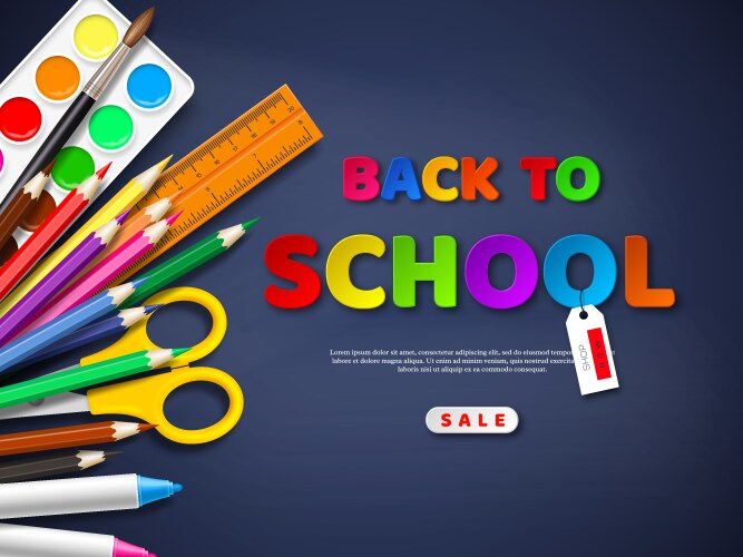 Welcome back to school Royalty Free Vector Image