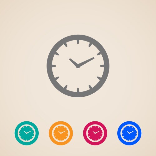 Aperture shutter lens clock watch time logo Vector Image