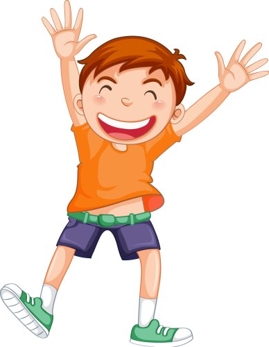 Cartoon dj boy on white background Royalty Free Vector Image