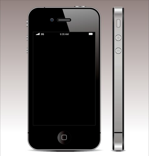 Phone cell smart mobile 3d and 2d Royalty Free Vector Image