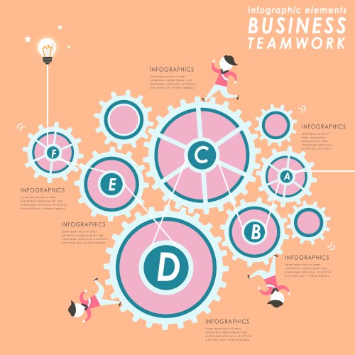 Teamwork concept flat design Royalty Free Vector Image