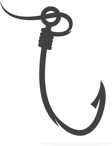 New fishing hook logo simple style Royalty Free Vector Image