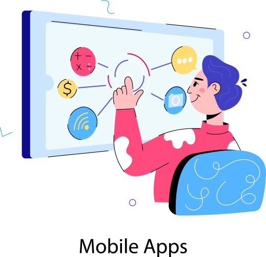 Mobile apps Royalty Free Vector Image - VectorStock