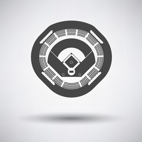 Baseball stadium icon Royalty Free Vector Image