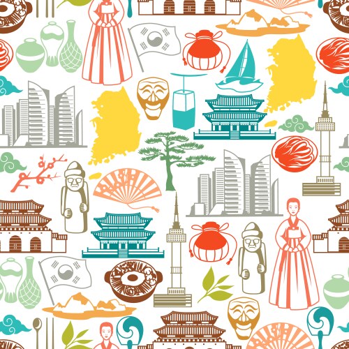 Korea background design korean traditional Vector Image