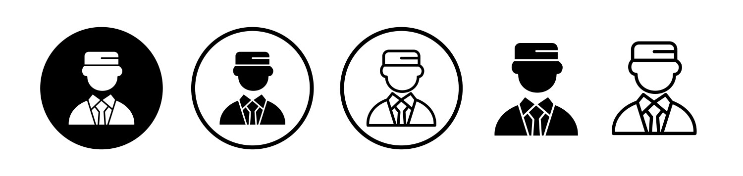Porter icon set service hotel key symbol Vector Image