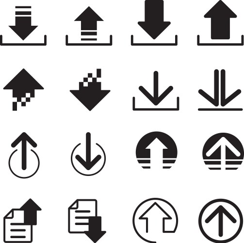 Arrows set Royalty Free Vector Image - VectorStock