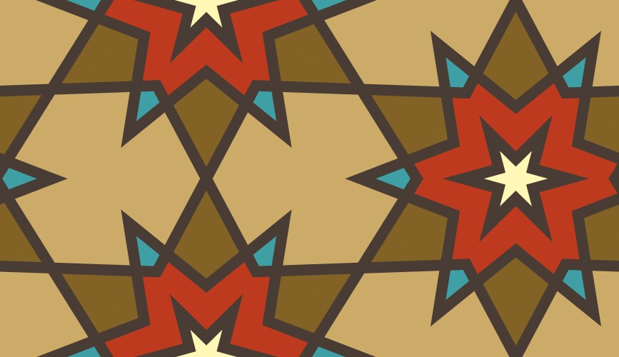 Arabic seamless girih pattern with classic islamic