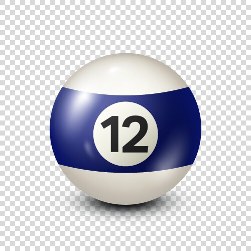 Billiardpurple pool ball with number 12snooker Vector Image