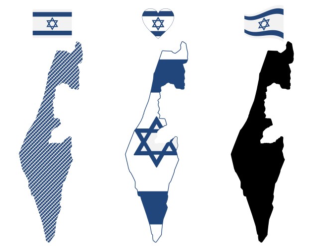 Israel Map Contour Vector Images (over 880)