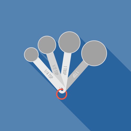 Measuring spoon silhouette design icon Royalty Free Vector