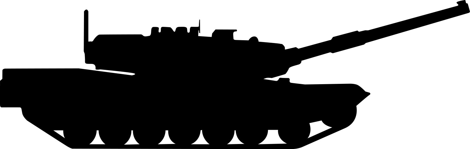 Tank silhouette m1a2 abrams usa black military Vector Image