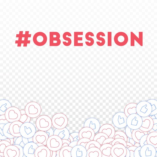 Social media icons obsession concept – Royalty-Free Vector | VectorStock