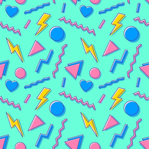 90s seamless pattern Royalty Free Vector Image