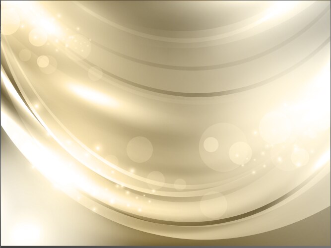 Abstract golden circle ribbons background Vector Image