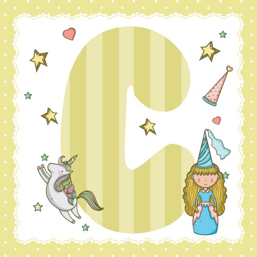 R alphabet letter for kids Royalty Free Vector Image