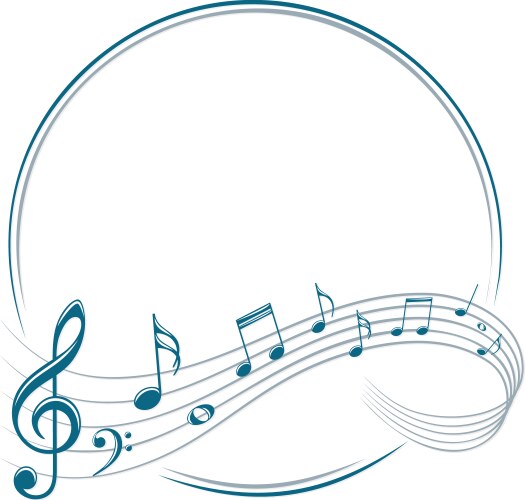 Frame with music notes Royalty Free Vector Image