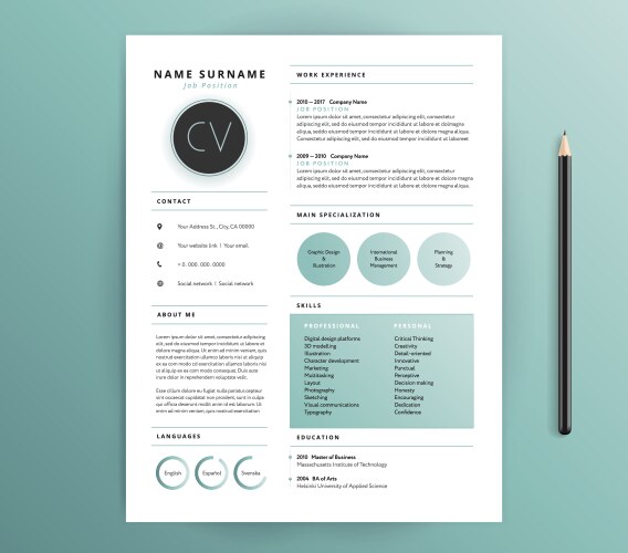 Cv Template Vector Images (over 5,700)