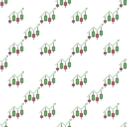 Cryptocurrency trading candlestick chart Vector Image