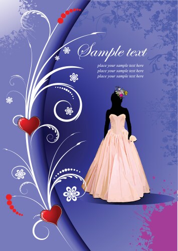 Indian wedding invitation card design Royalty Free Vector