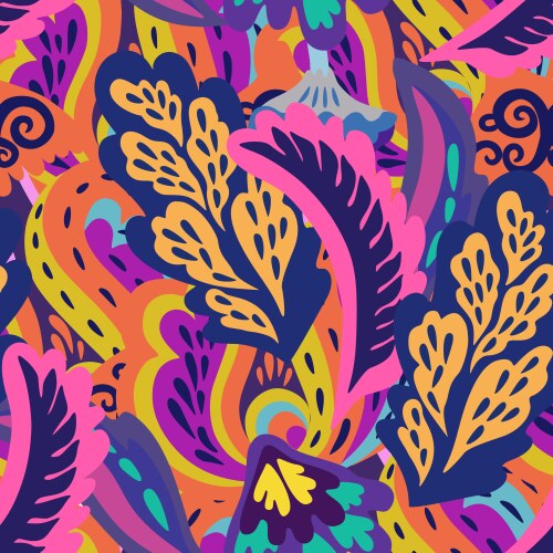 Seamless floral pattern with strelitzia Royalty Free Vector