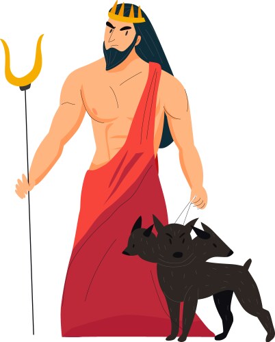 Apollo greek god composition Royalty Free Vector Image