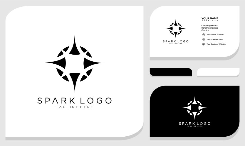 Spark logo design concept Royalty Free Vector Image