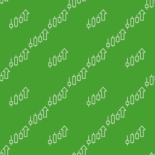 Hammer candlestick chart linear seamless pattern Vector Image
