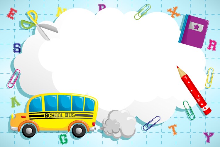 School themed background template Royalty Free Vector Image