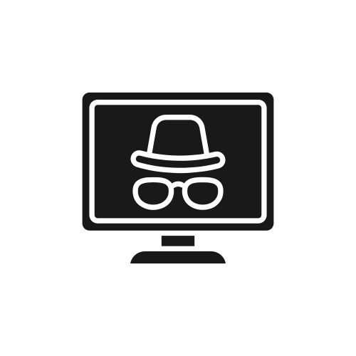 Hacker line icon isolated on white background Vector Image